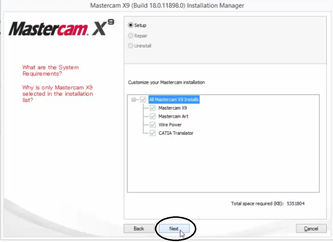 Hướng dẫn cài đặt Mastercam Bản Quyền X9